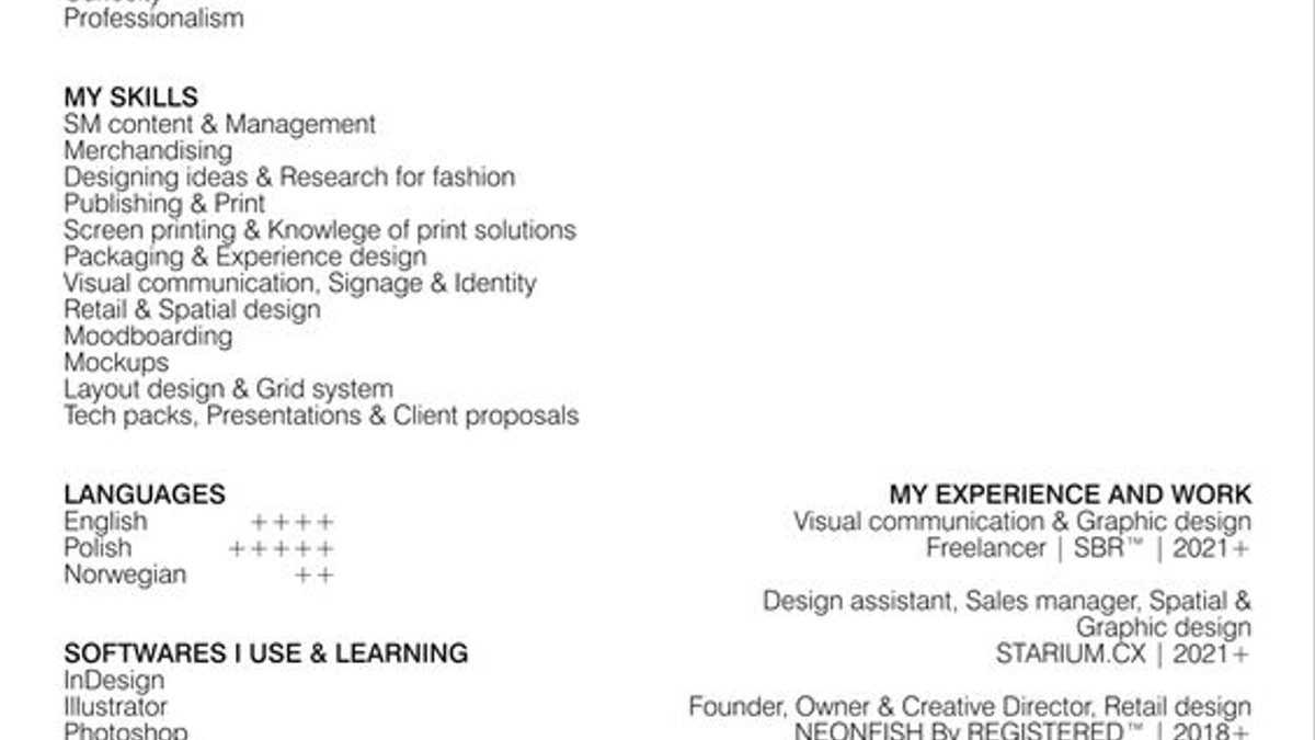 CV Design Ideas (@shekholini) / Cosmos