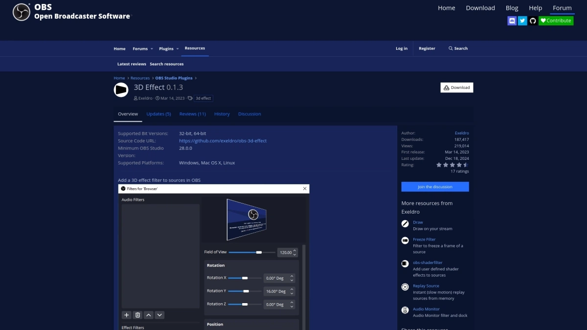 OBS & Github (@flow) / Cosmos